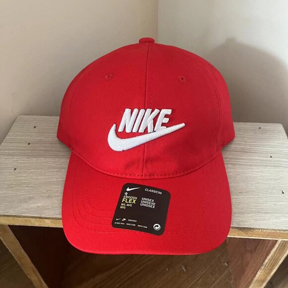 Nike | Accessories | Nike Red Classic Logo Baseball Cap | Poshmark